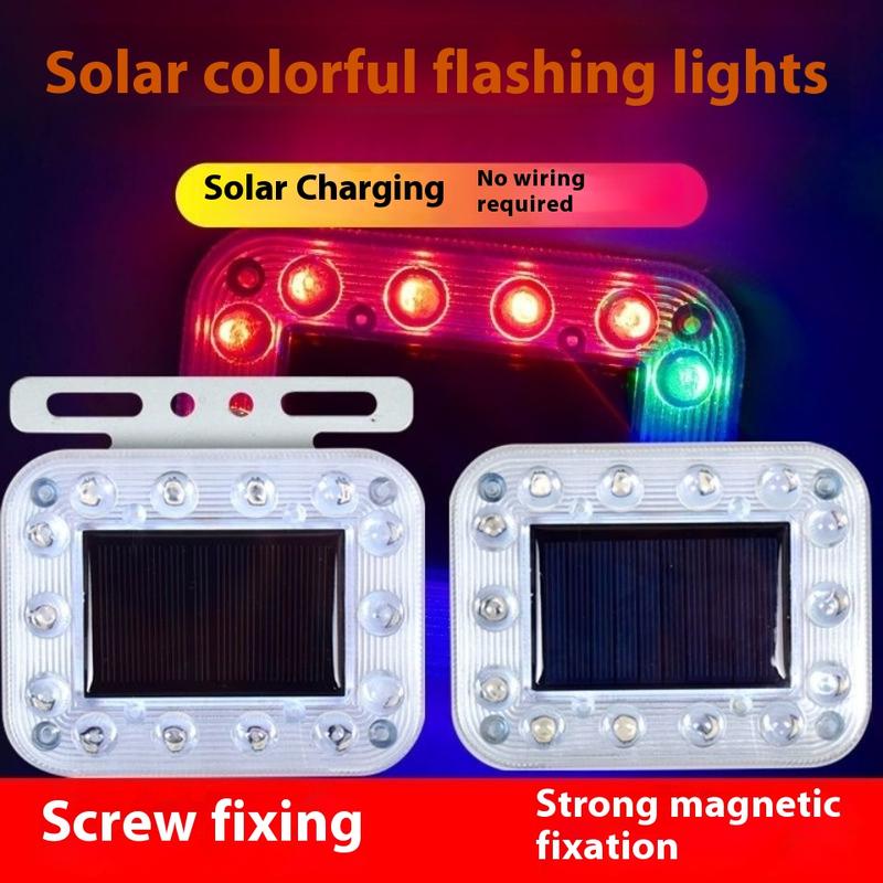Car Anti-Collision Solar Flashing Warning Lights Truck Night Safety ...