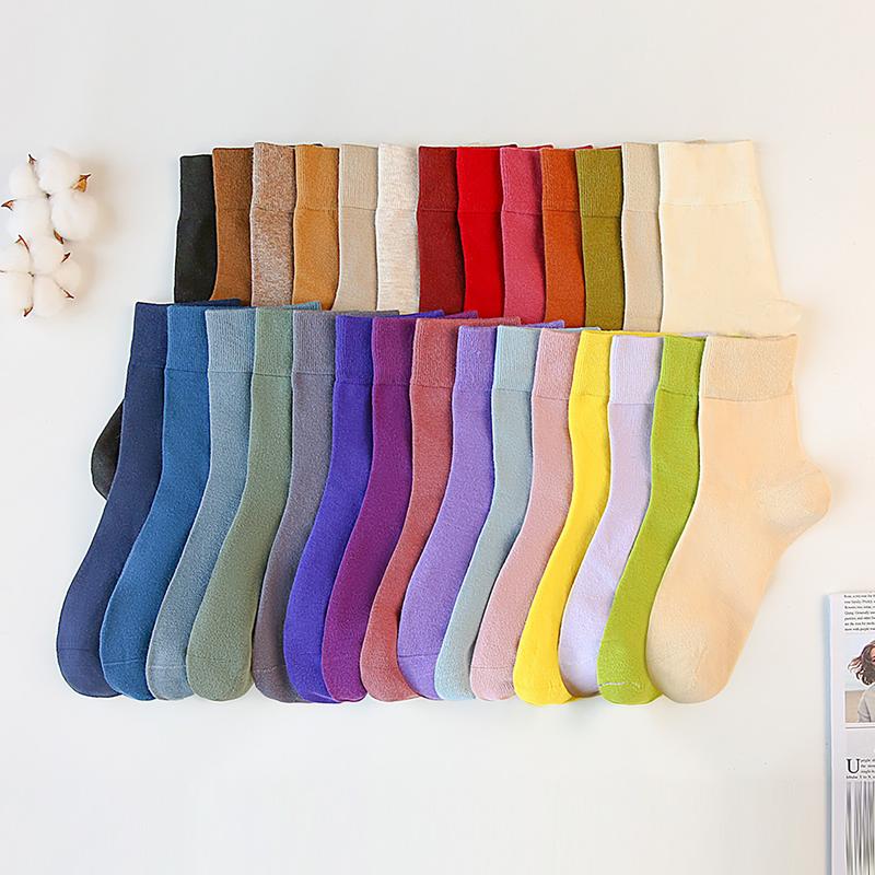 FGZ Multicolor Thin Cotton Socks 5 Pairs, Soft Cotton Bootie Socks ...