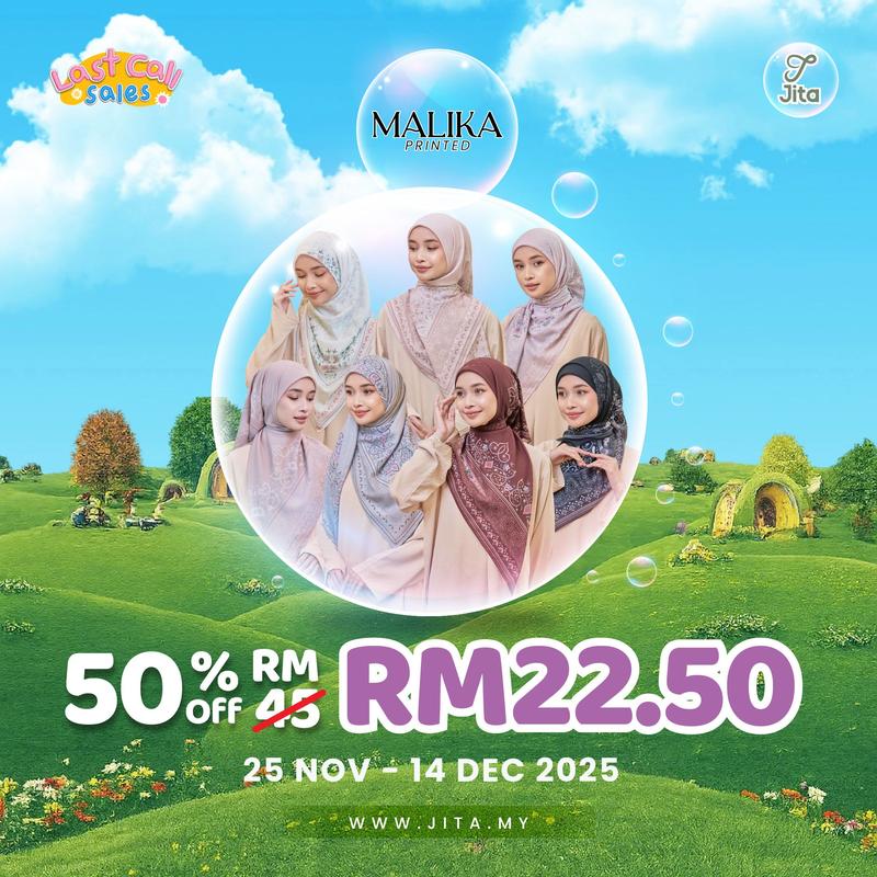 [GEETA] MALIKA Printed Square | Premium Cotton Voile - TikTok Shop Malaysia