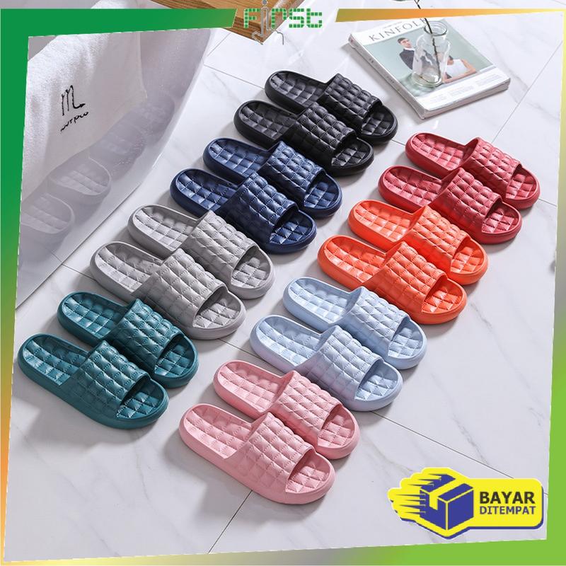 FH S36 Sendal Selop Polos Karet Empuk Sandal Rumah Slop Kamar Mandi ...