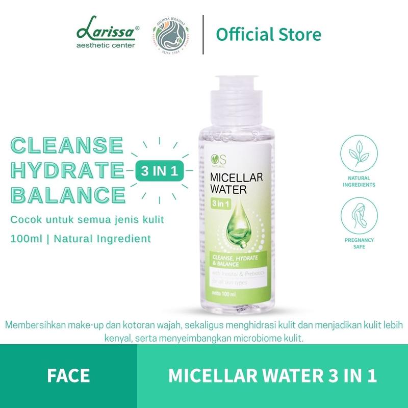 Larissa Micellar Water 3 in 1 - Make Up Remover Menghidrasi - Shop ...