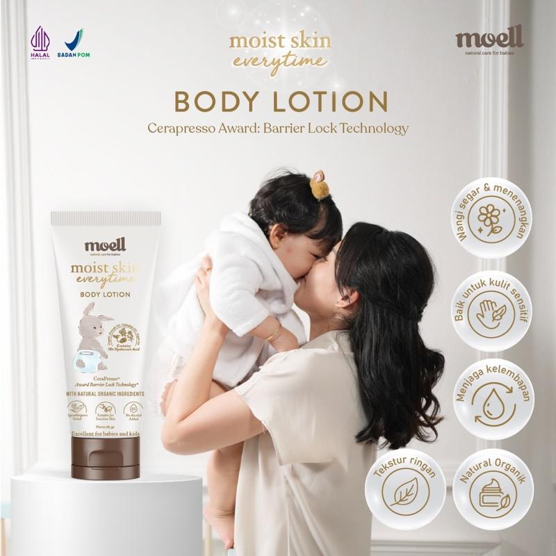 Moell Moist Skin Everytime 185gr - Body Lotion Bayi / Natural - Shop ...