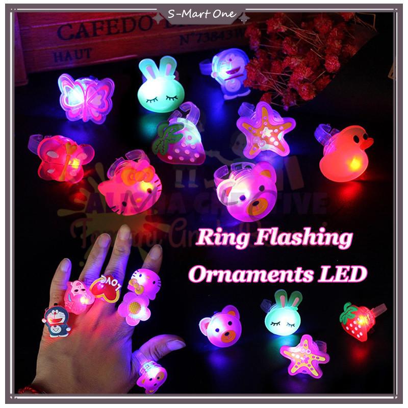 Cincin Menyala Led /Ring Flashing Ornaments LED/1pc Cincin LED Kartun ...