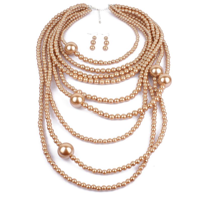 【XGYS】 fashion exaggerated multi-layer Pearl necklace suit - TikTok ...