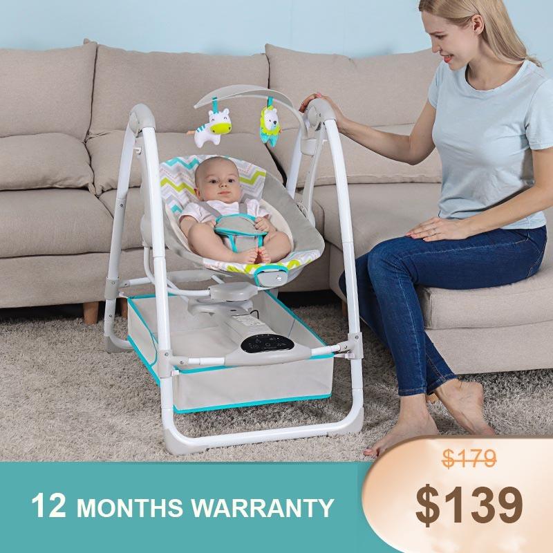 Newborn Baby Automatic swing rocker baby foldable portable soother ...