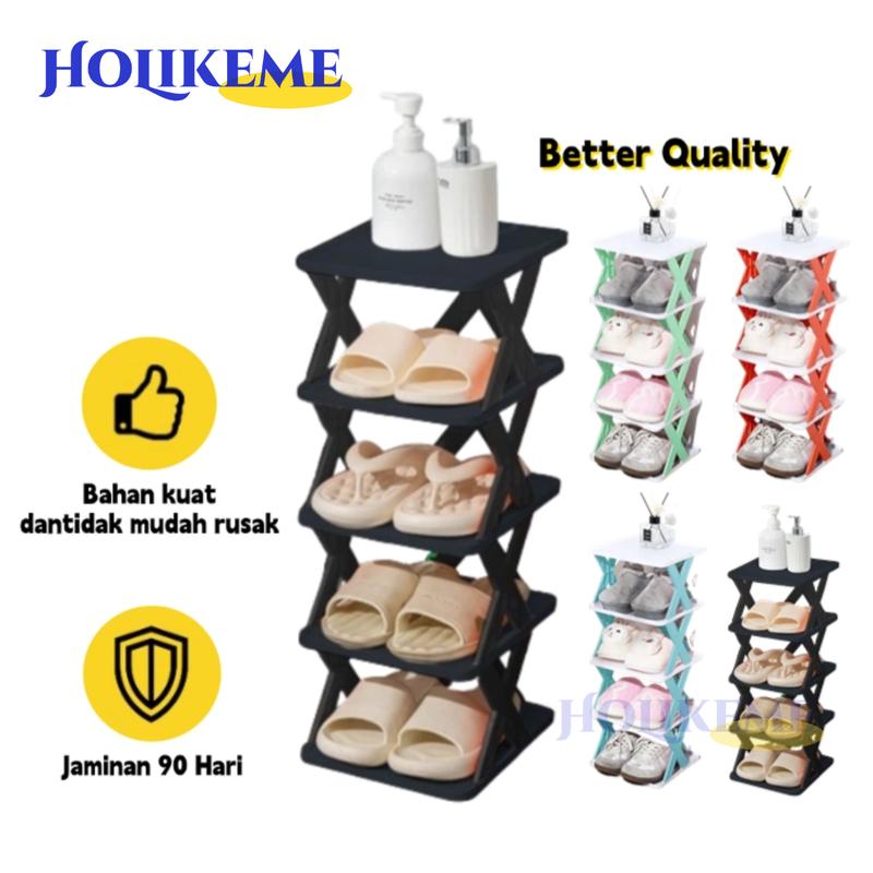 COD Rak sepatu X4 tempat rak sepatu susun rak sendal tempat sendal ...