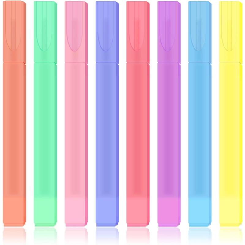Aesthetic Cute Pastel Highlighters Set, 8 count Highlighter ...