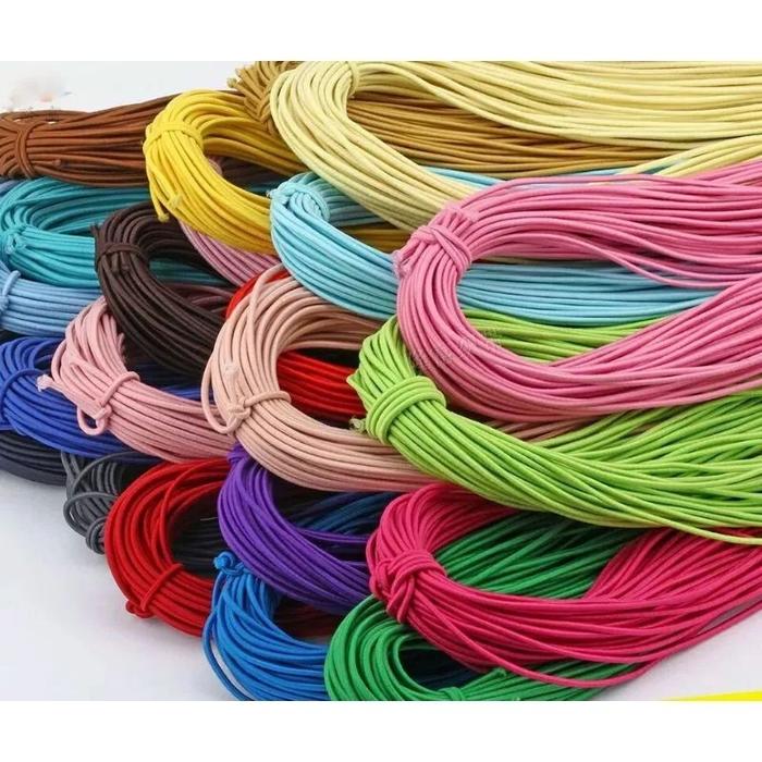Promo Tali Karet Elastis Bulat Bahan Craft Untuk Membuat Kalung Dan ...