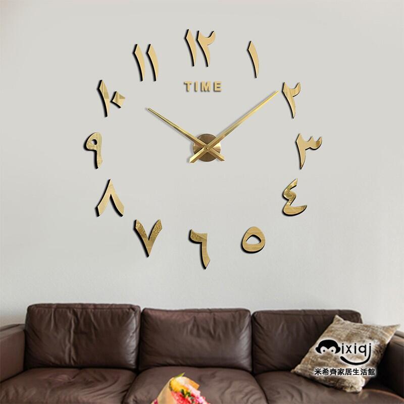 Jam Dinding Hiasan Rumah, Cermin Besar, Reka Bentuk Moden, Saiz ...