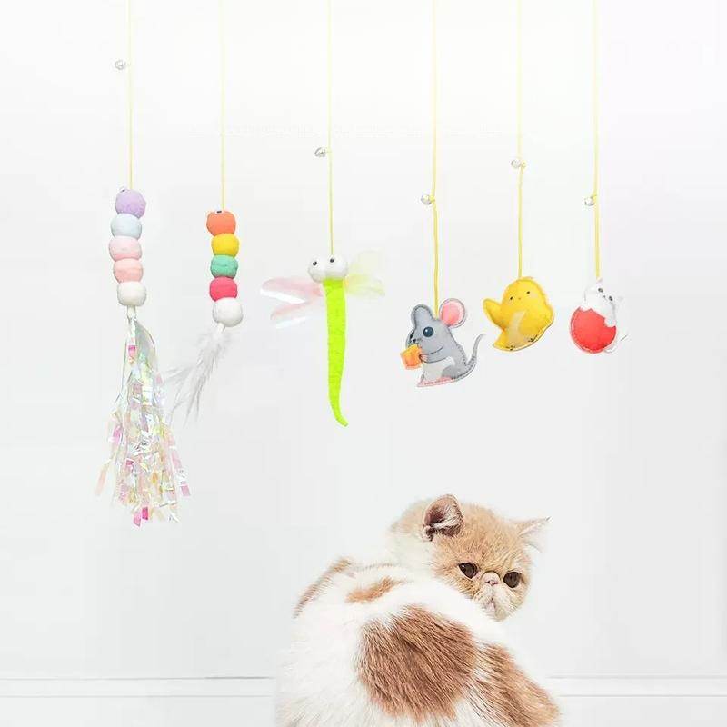 Pet Cat Toy Hanging Swing Teaser Wand Cat Self-Entertainment Durable ...