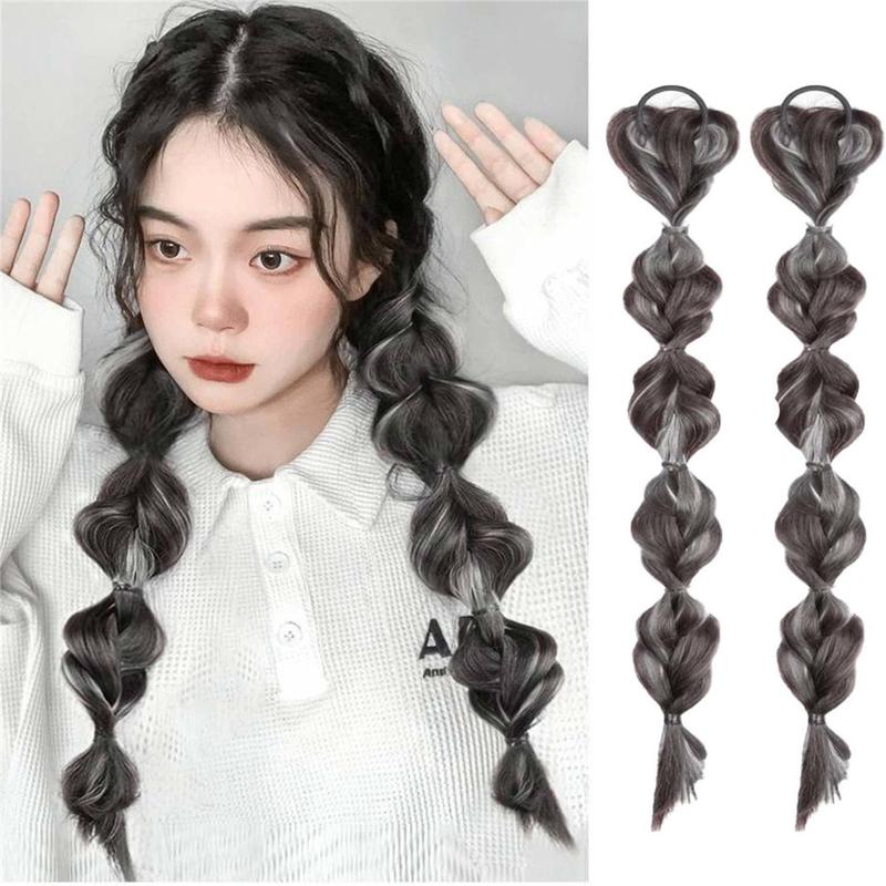 Cindie Accessories Twist Braid Fluffy Braided Wig Ponytail Hair ...
