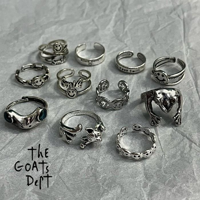 Jual The Goats Dept - Lilith Emoticon Rings Cat Frog Set Original s925 ...