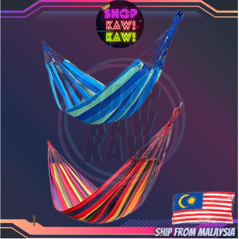 ShopKawKaw | Rainbow Hammock Outdoor Canvas Swing Buaian Gantung ...