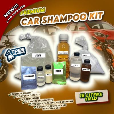 DIY Car Shampoo Kit (18L Yield) w/ 13 Components - Complete Raw ...