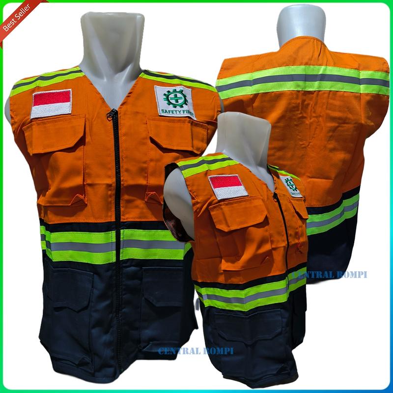 Rompi Safety/Rompi Proyek/Rompi Pekerja Umum/ Bahan American Drill ...