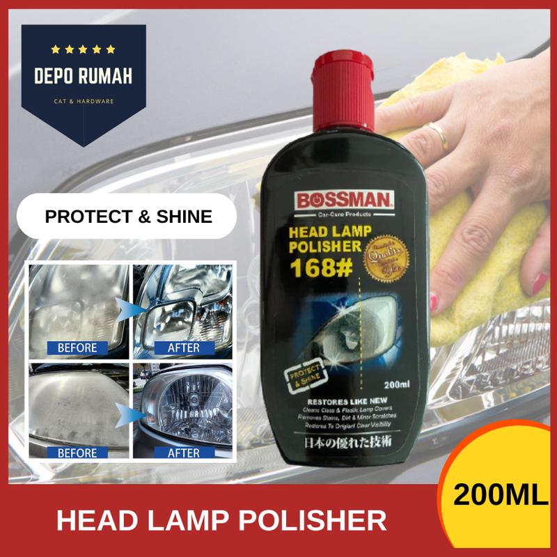 [200ML] BOSSMAN 168# Polish Lampu Kereta Car Head Lamp Polisher ...