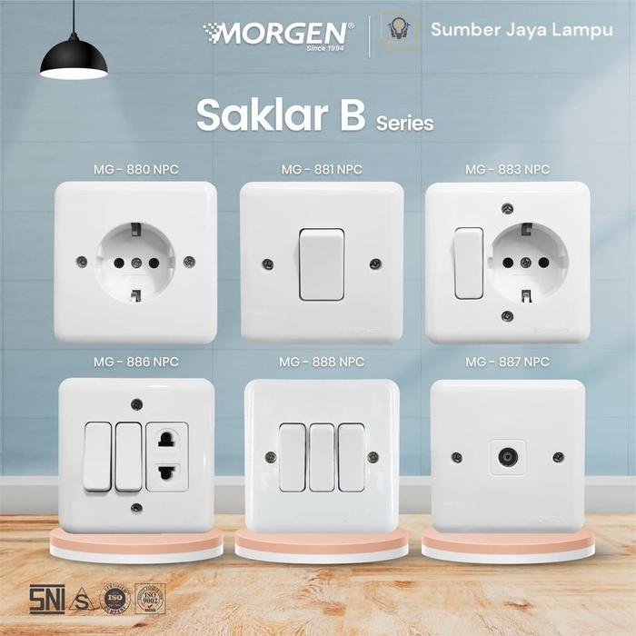 Jual Saklar Morgen IB B Series SK Arde Engkel Seri TV NPC Putih Colokan ...