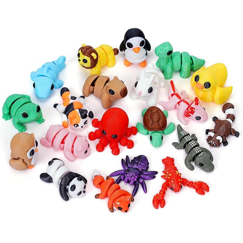 20PCS Mini Animals Set, 3D Printed Little Animals Articulate - TikTok Shop