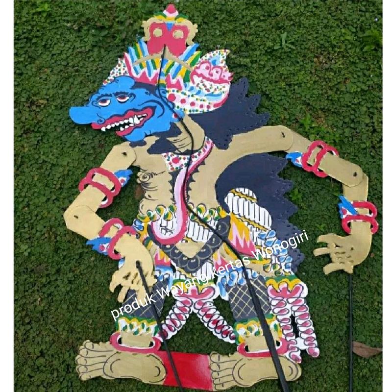 Wayang kulit kertas duplex Buto Raton BIRU Barong tinggi -+80cm - Shop ...