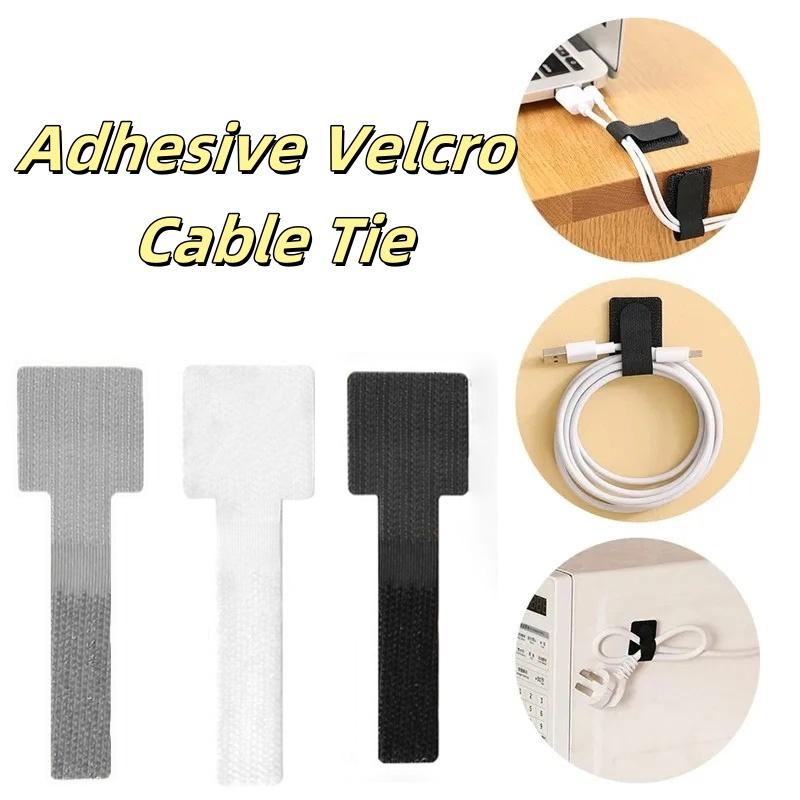 1PC Fixed Adhesive Velcro Zip Ties Home Organizer Adjustable - TikTok ...