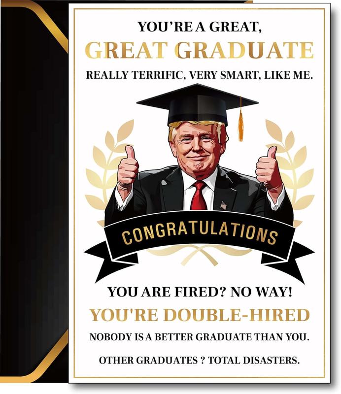 Funny Trump Graduation Card 2025 Congrats Grad for Girls, Boys ...