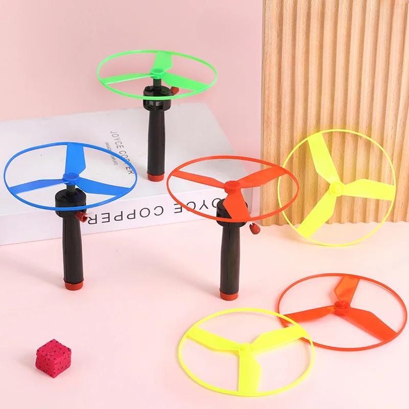 Flying Disc Propeller Toys Cartoon Thread Flying Saucer UFO Outdoor ...