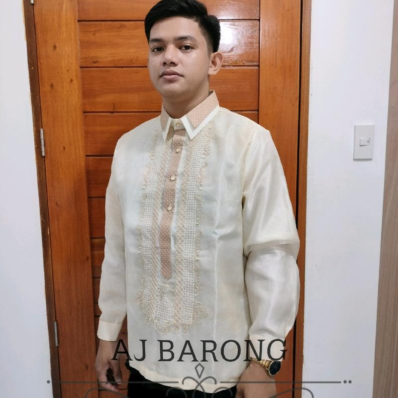 Men's Modern Barong BW 02 Double Collar Random Burda Filipin - TikTok ...