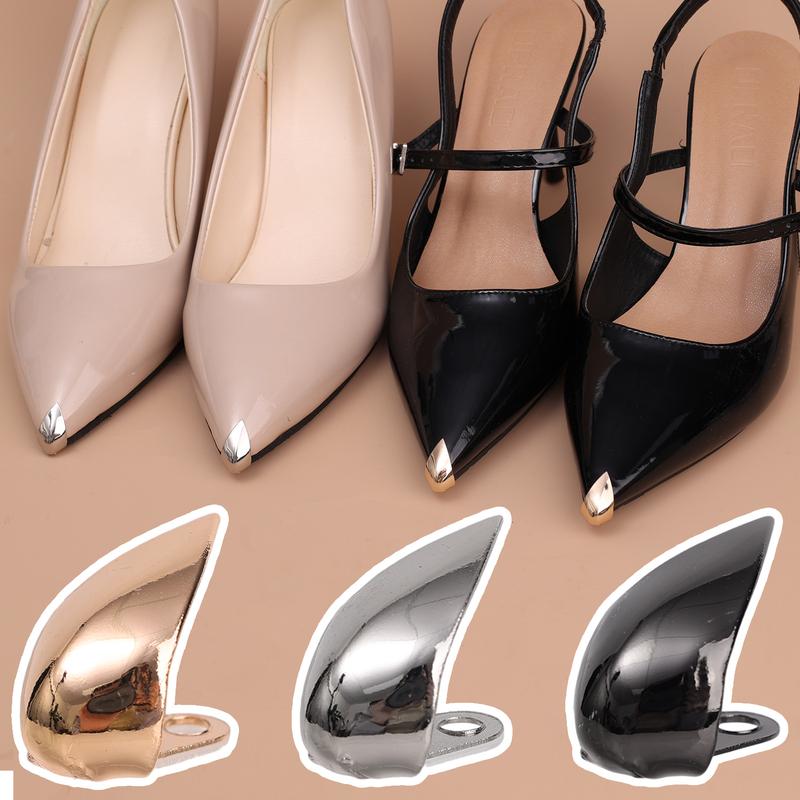 1Pair Fashionable Iron Toe Caps for High Heels Anti Kick Shoe ...