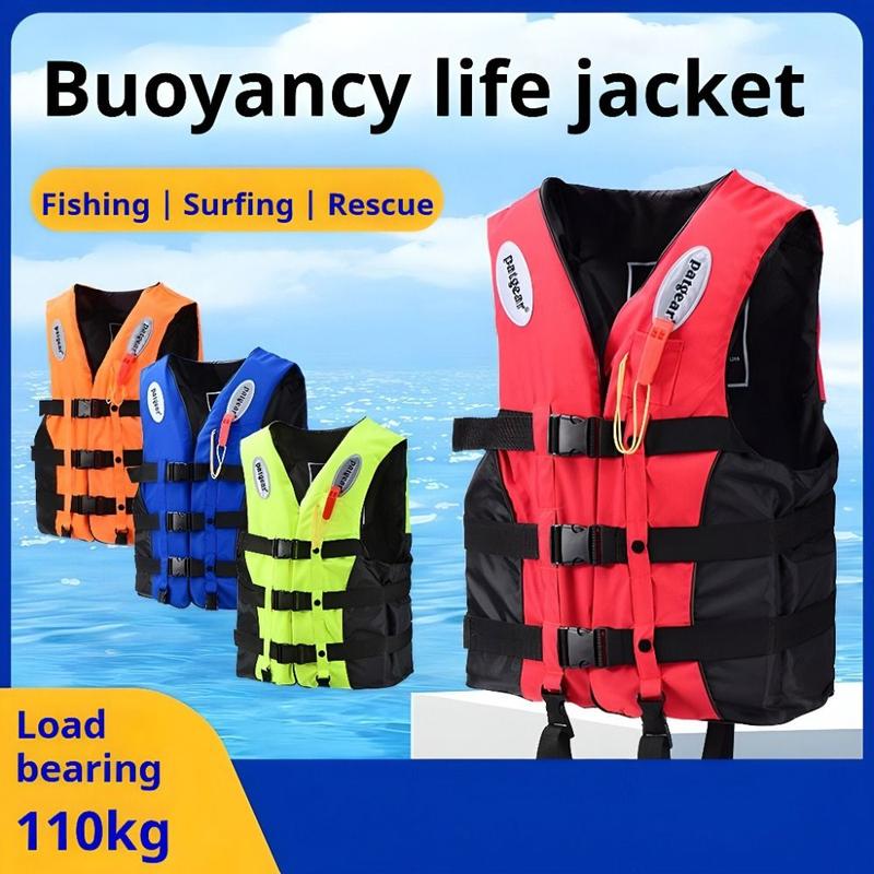 Reusable Nylon Oxford Cloth Swimming Life Jacket Neoprene Upgrade ...