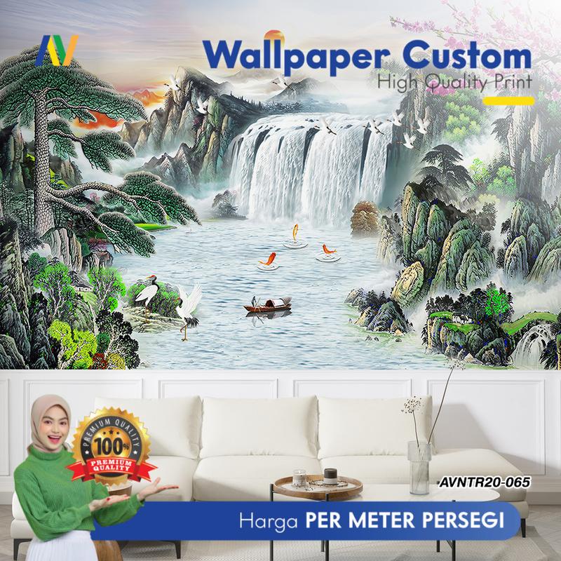 Wall Banner Dinding | Wall Banner Ruang Tamu | Wall Banner Motif Alam 1 ...