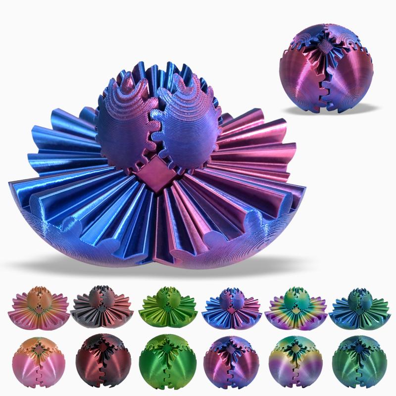 3D Printed Gear Ball, Gear Sphere Fidget Toy Stress Relief Toy - TikTok ...