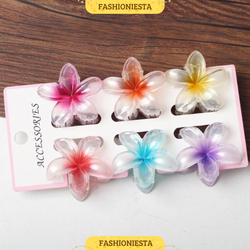 Jedai Jepitan Rambut Motif Bunga Kamboja Glossy 4 CM Korea Style ...