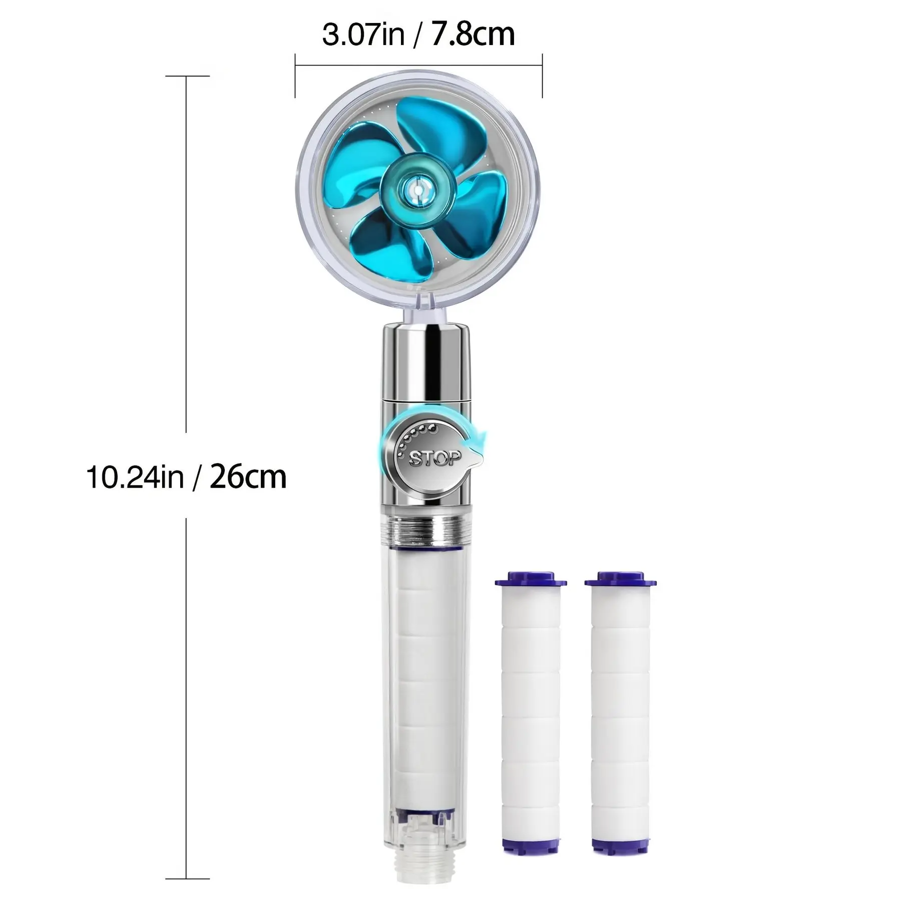 High-pressure Shower Head, 1 Piece High Temperature Resistant Handheld ...