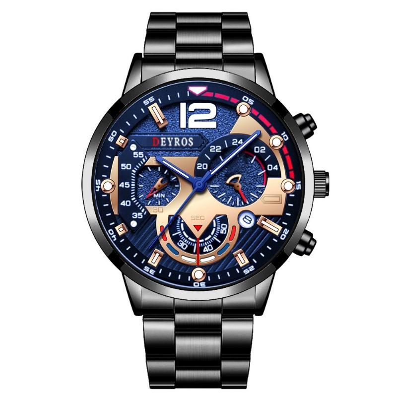 Luxury Business quartz watch, Deyros brand, stainless steel strap ...