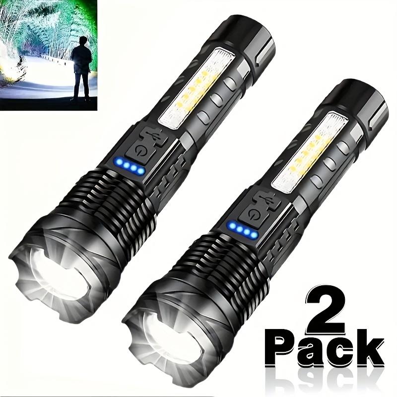 2 High Lumen Flashlights, Rechargeable LED Flashlights With 7 Lighting ...