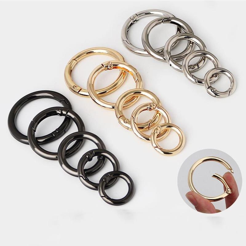 New Zinc Alloy Spring Ring Clasp Round Lightweight Trigger Snap ...