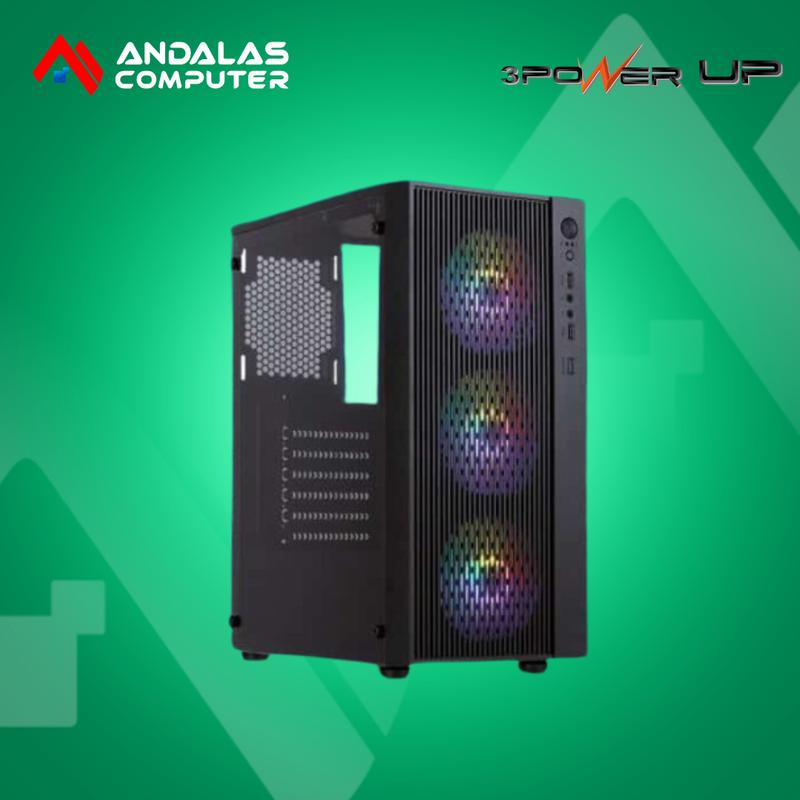 Casing PC Power Up Raptor Sentinel ATX Gaming Case - Shop | Tokopedia