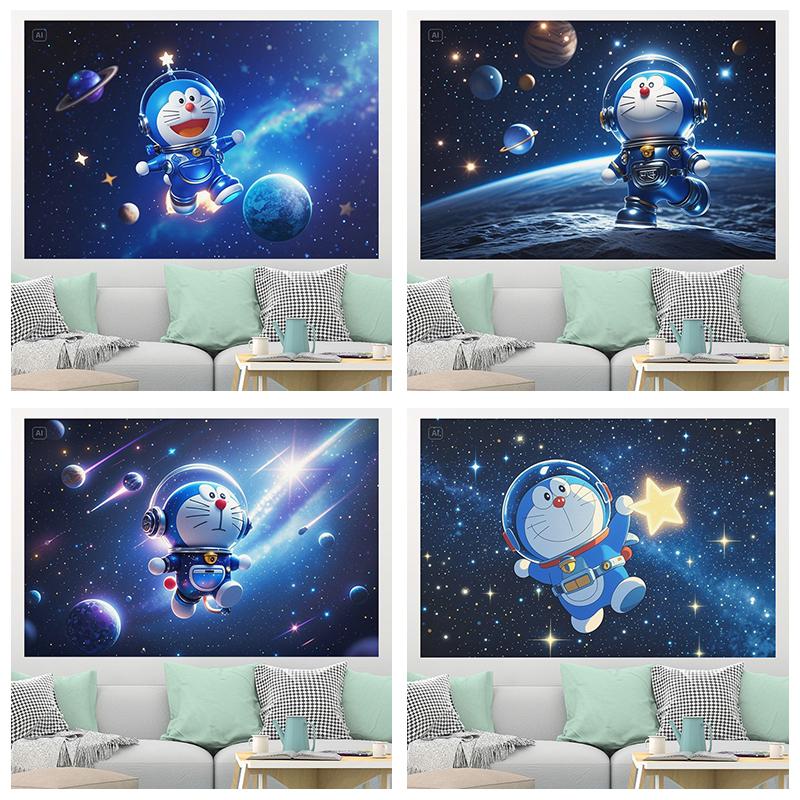 Spaceship astronaut Doraemon Room, bedroom decoration, hanging - TikTok ...