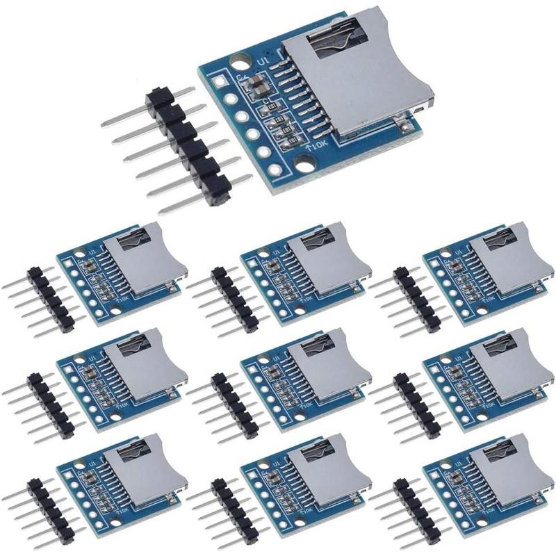 10 count SD SDHC TF Card Adapter Reader Module with SPI Interface ...
