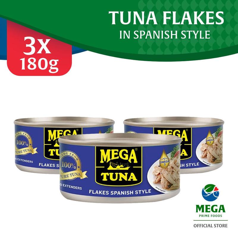 Mega Tuna Flakes Spanish Style 180g By 3's - TikTok Shop Philippines