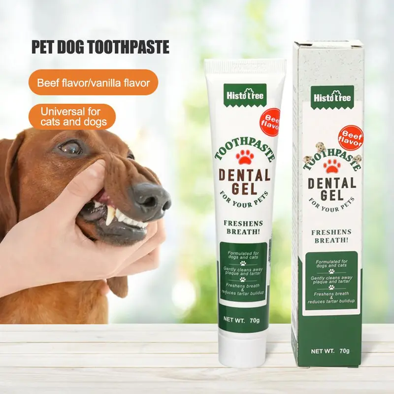 70g Pet Dog Toothpaste Dog Oral Cleaning Toothpaste Fresh Breath ...