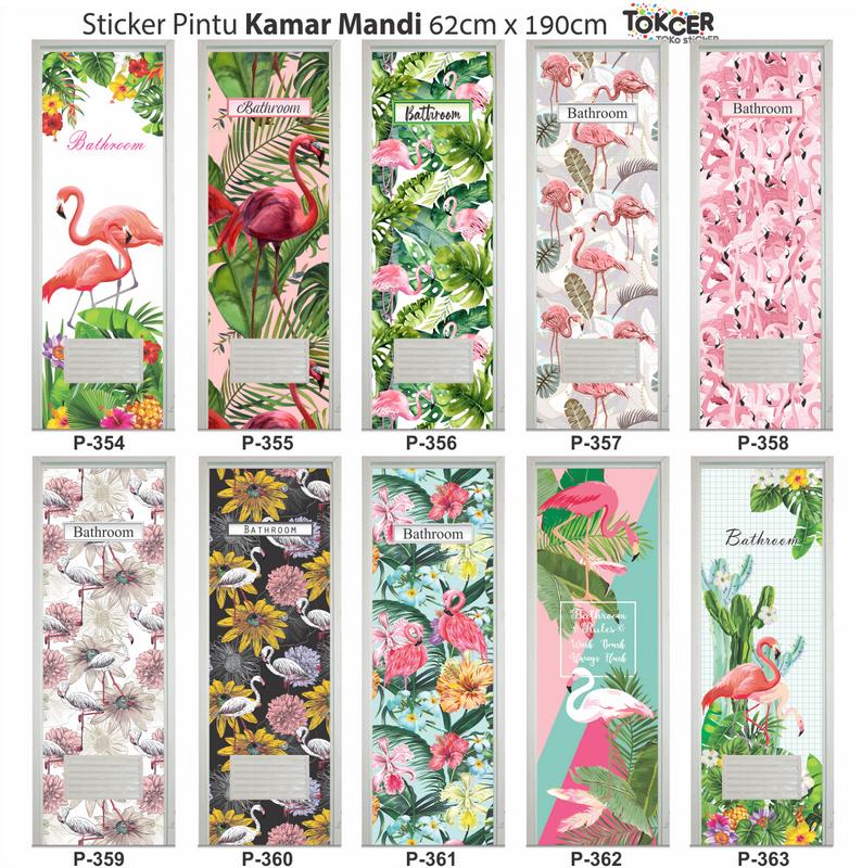Stiker Pintu Kamar Mandi FLAMINGO sticker - Shop | Tokopedia