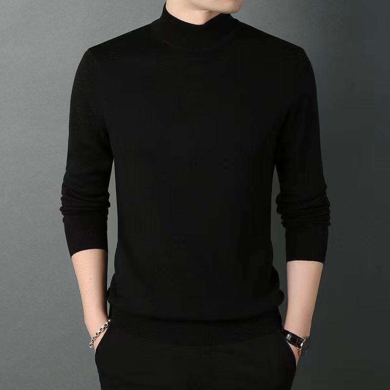 Kemeja Kapas, Turtleneck Separuh, Gaya Trendi GM, Untuk Lelaki ...