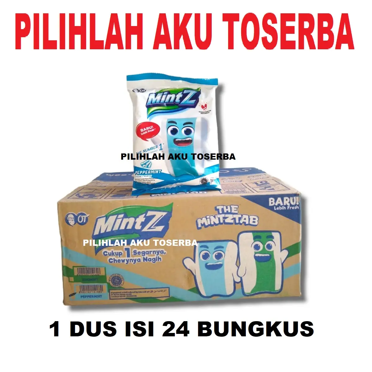 Mintz Permen Chewy PEPPERMINT - ( HARGA 1 DUS ISI 24 bungkus ) - Shop ...