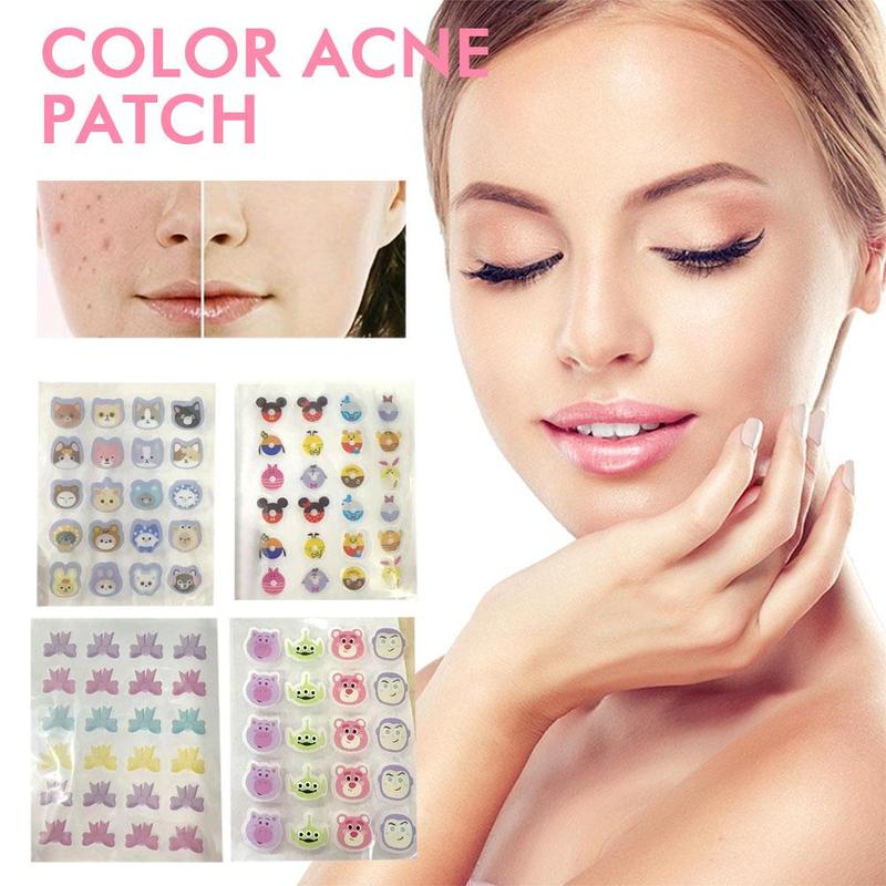 20pcs/24pcs Cute Acne Patches Cartoon Cats Donuts Bow Pimple - TikTok ...