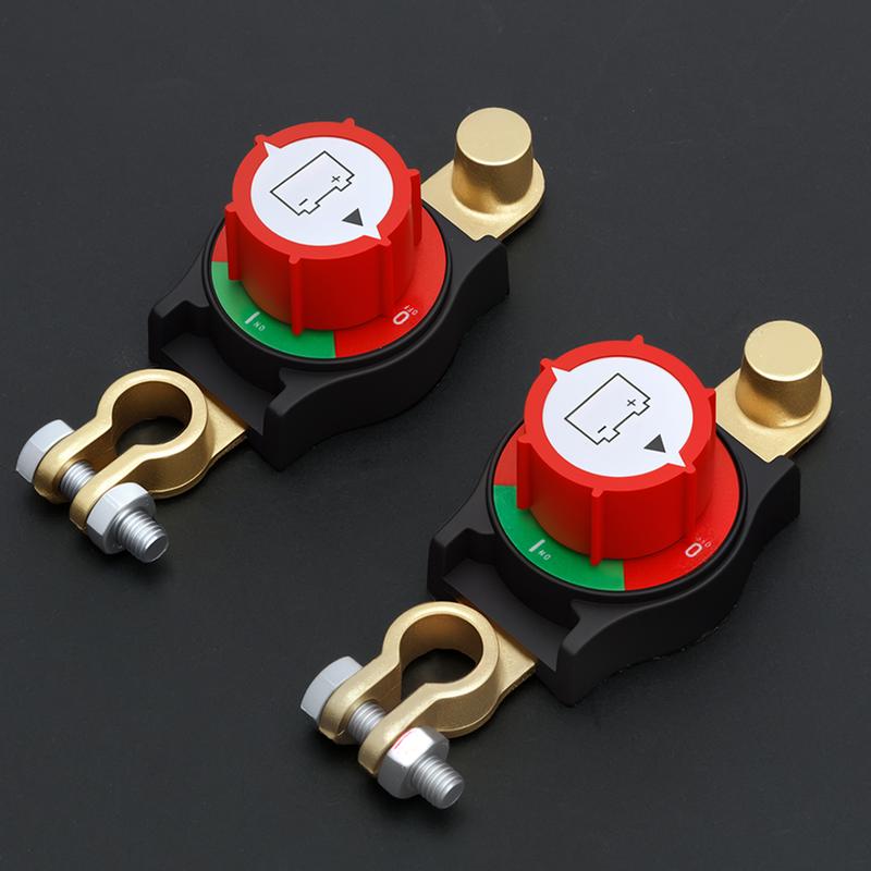 2Pcs Battery Disconnect Switch 12V-48V Heavy Duty Top Post Battery Cut ...
