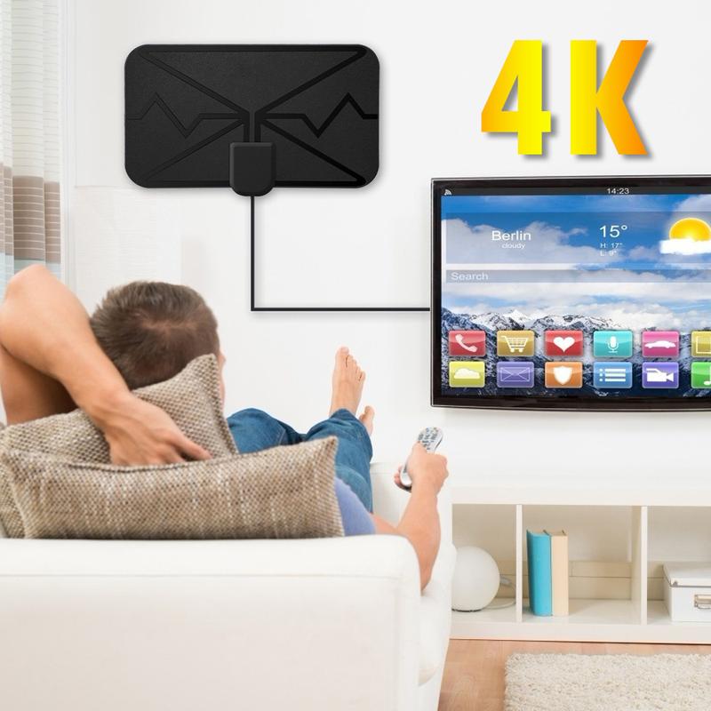 5000 Miles TV Antenna 1080P 4K 25DB HDTV Indoor Digital Amplified ...