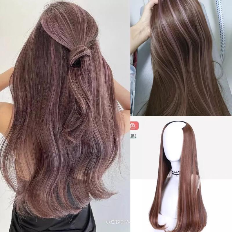 ready stock u-part half wig extension rambut extension rambu - TikTok ...