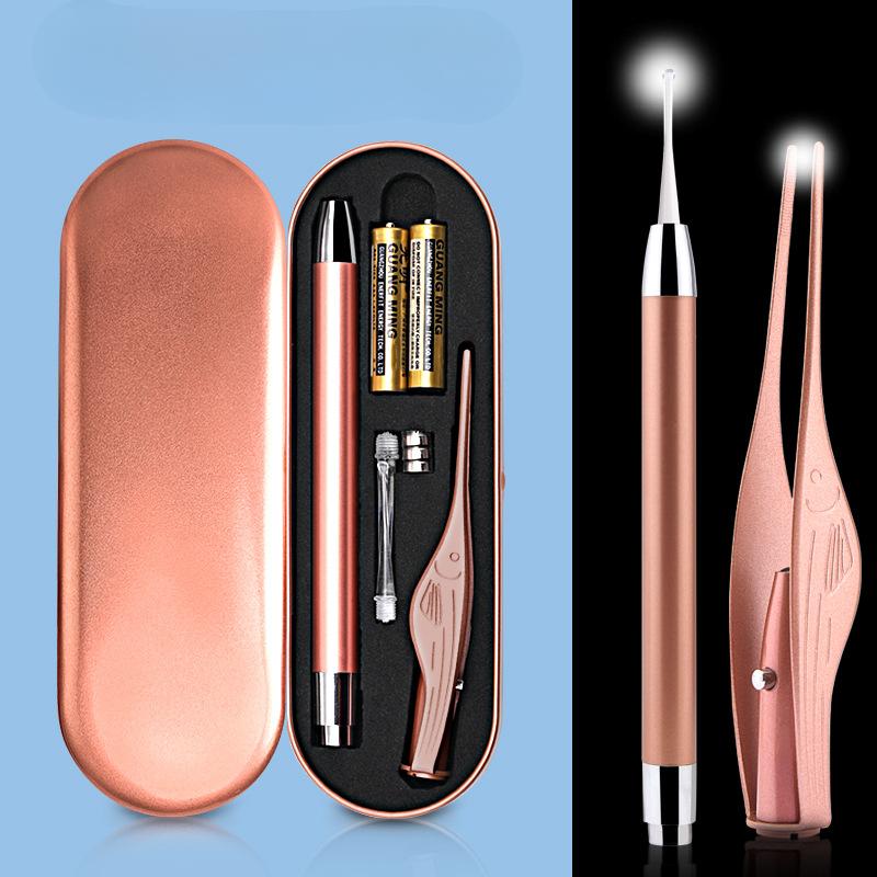 Pencungkil Telinga Lampu LED, Set Penyingkiran Kotoran Telinga ...