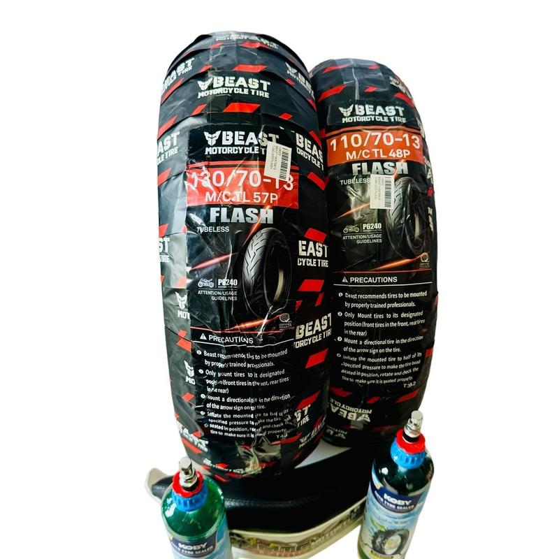 BEAST TIRE FLASH 130/70/13/110/70/13 TUBELESS NMAX155 V1/V2/V2.1 ...
